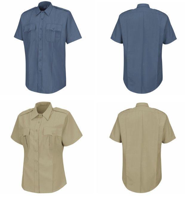 Quick Dry Professional Work Uniforms Long / Short Sleeves Police ...