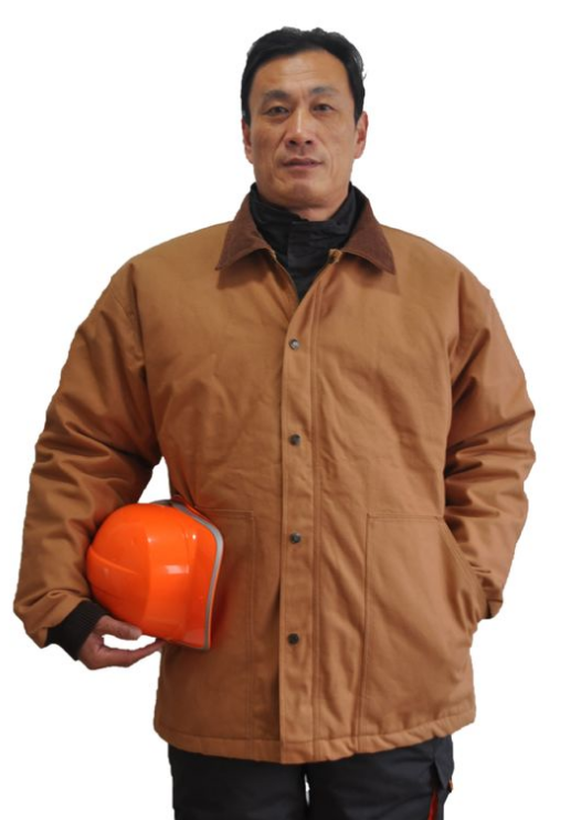 100% Cotton Canvas Winter Work Jackets With Corduroy Collar And Brass ...