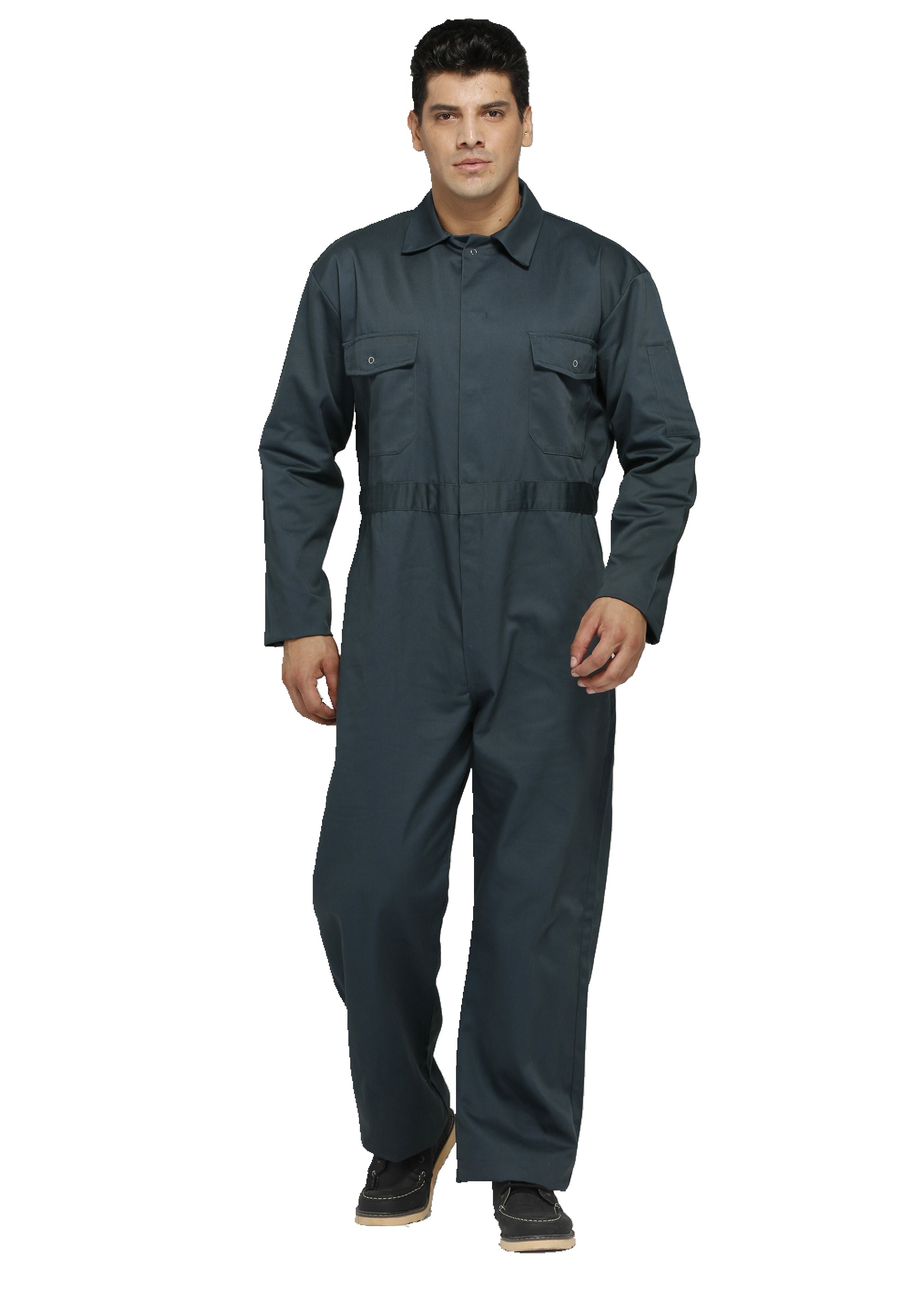 Twill Safety Heavy Duty Overalls Work Clothes With Studs Front Fastening