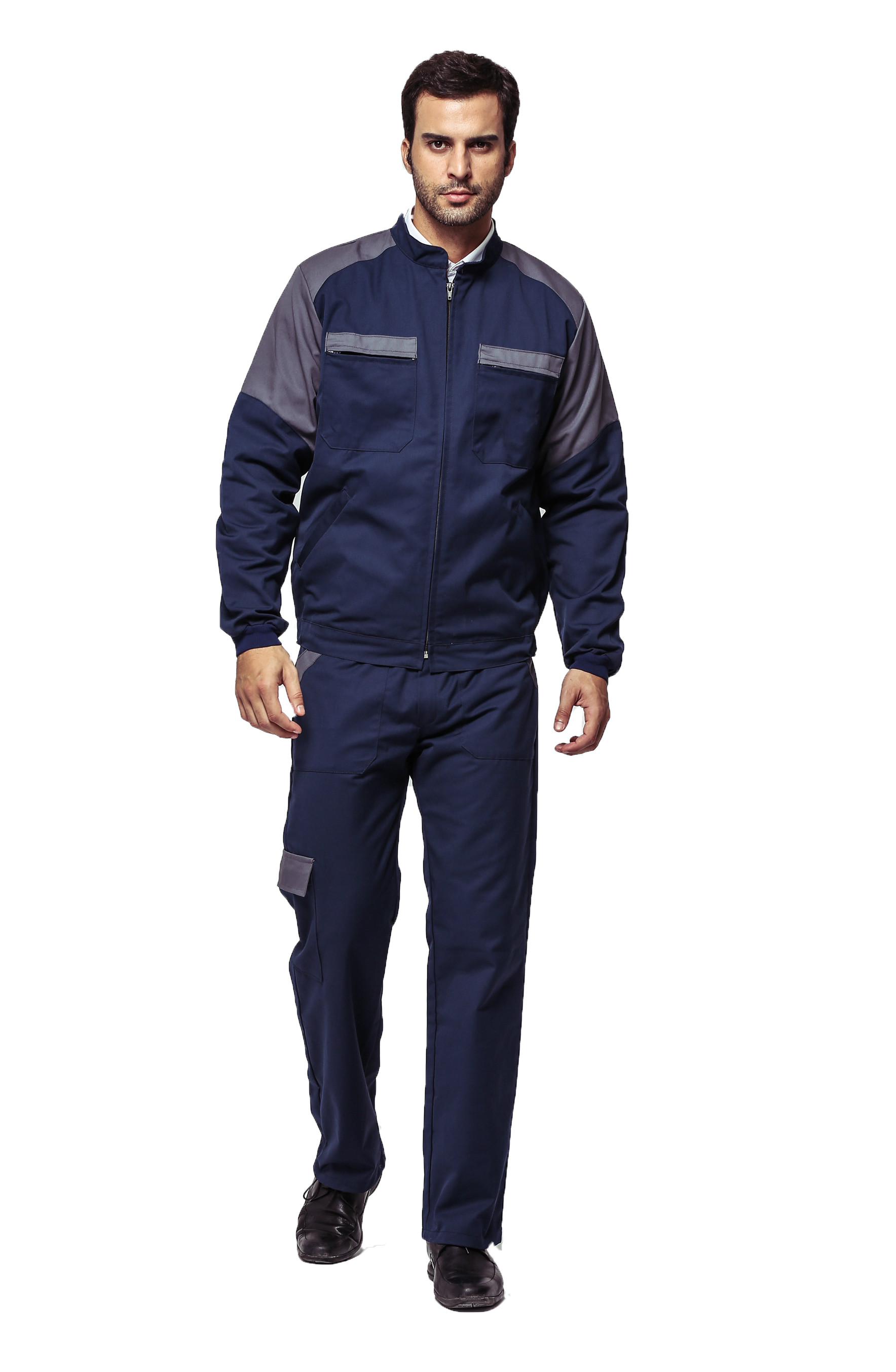 Anti Pill Mens Work Uniforms , Soft Industrial Fashionable Work Clothes