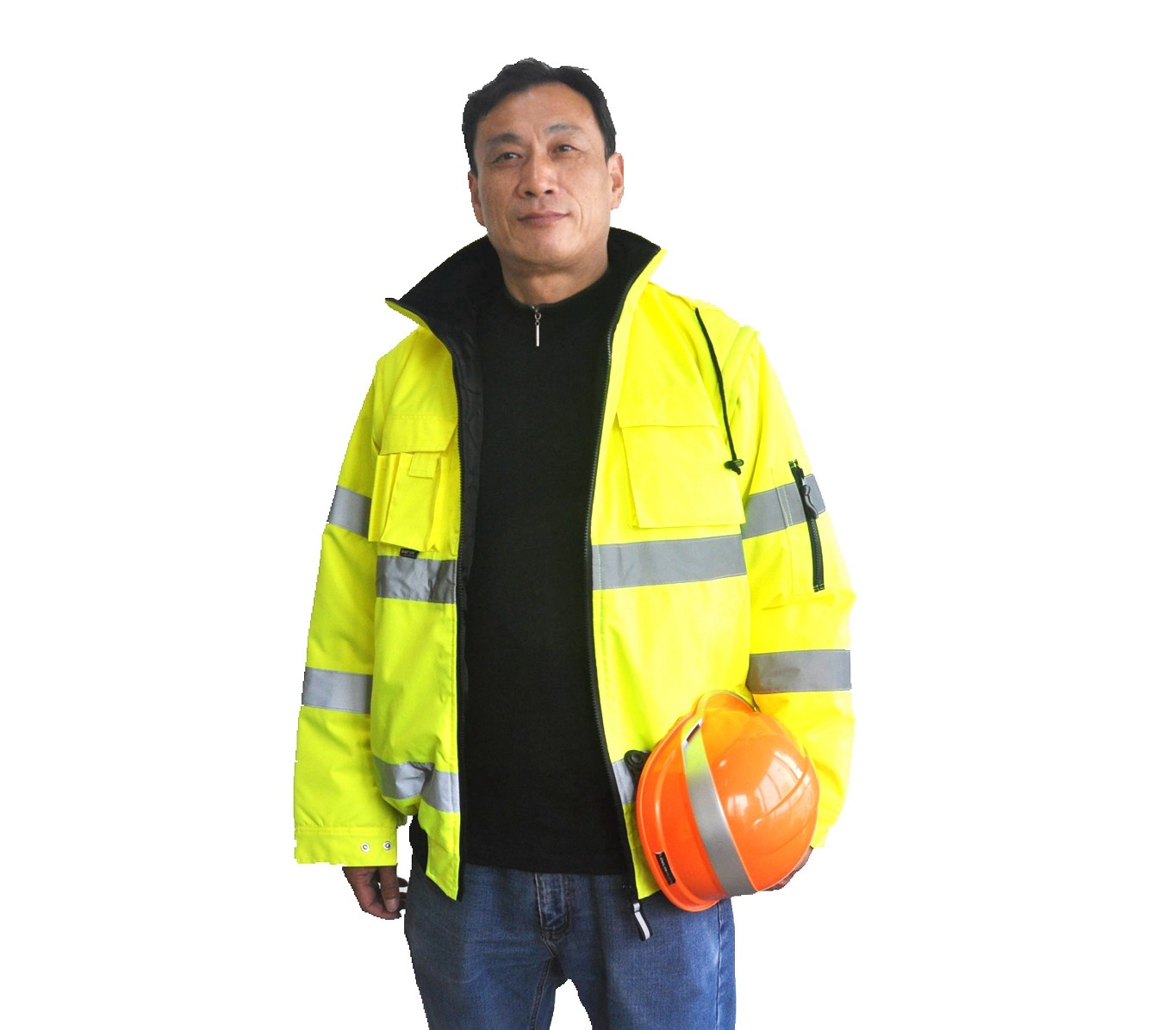 Stain Resistant High Visibility Work Uniforms Safety Jacket With ...