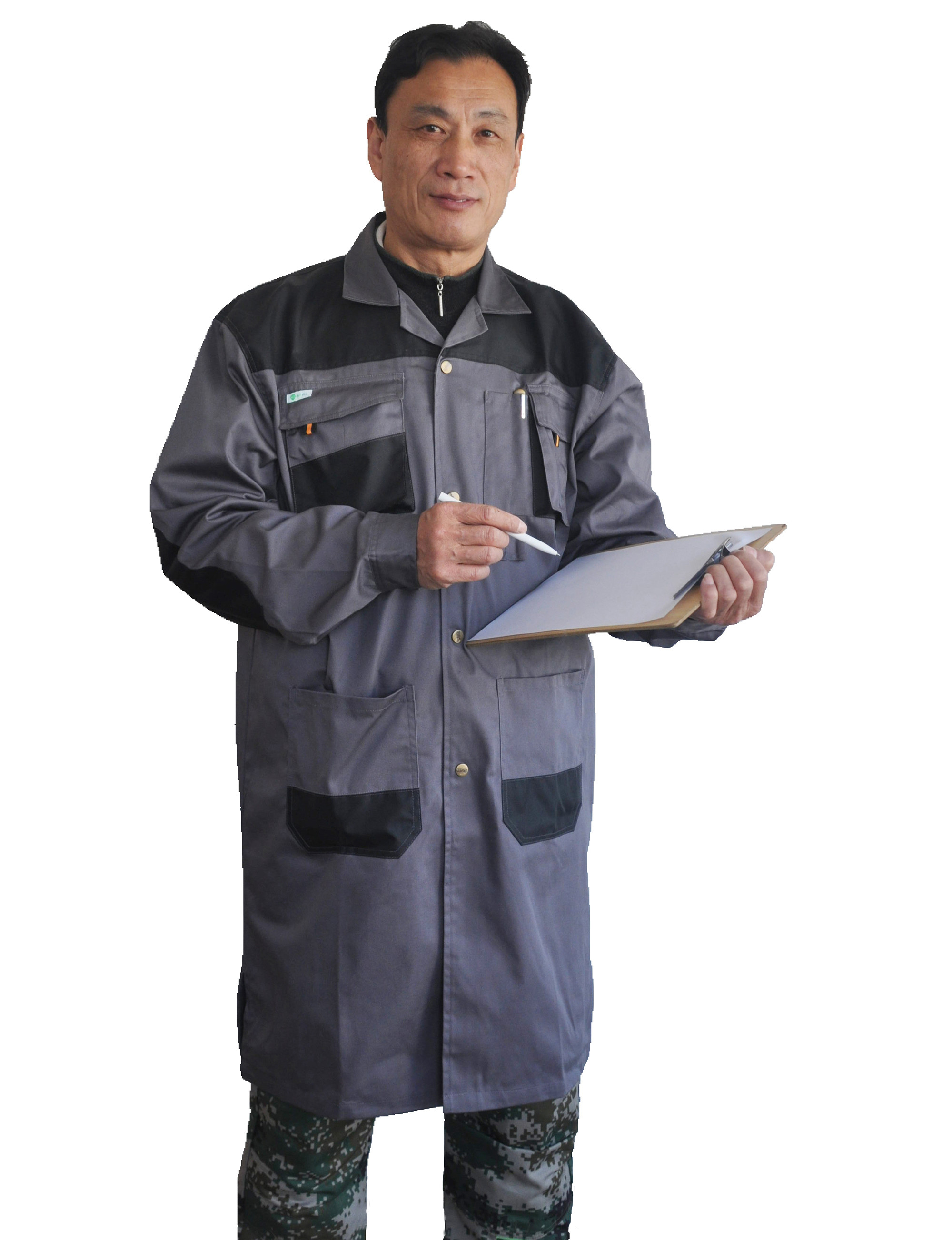 100% Cotton Twill Contrasted Mens Work Coats For For Engineering ...